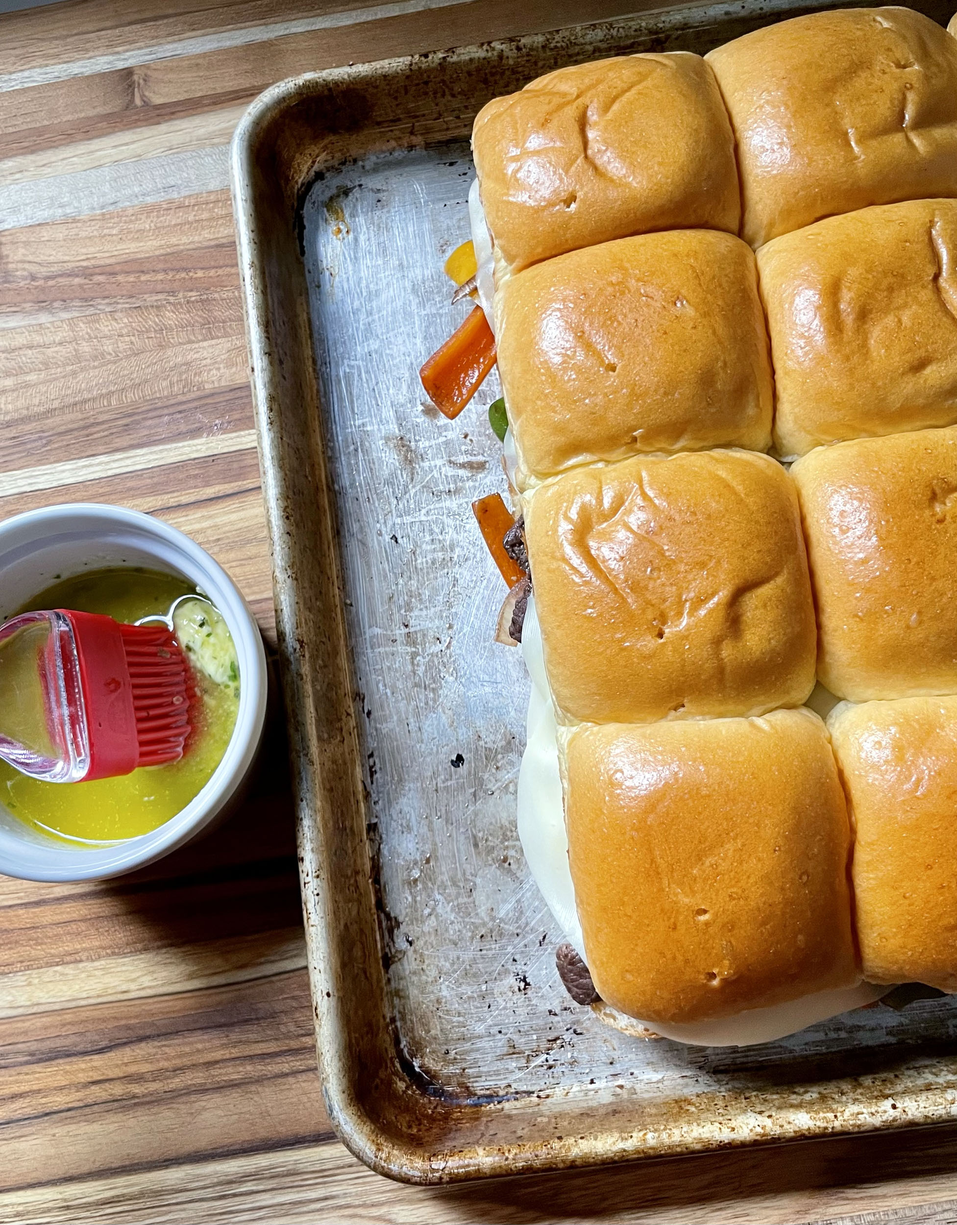 Easy Cheese Steak Sliders » Djalali Cooks Party Tray Sliders