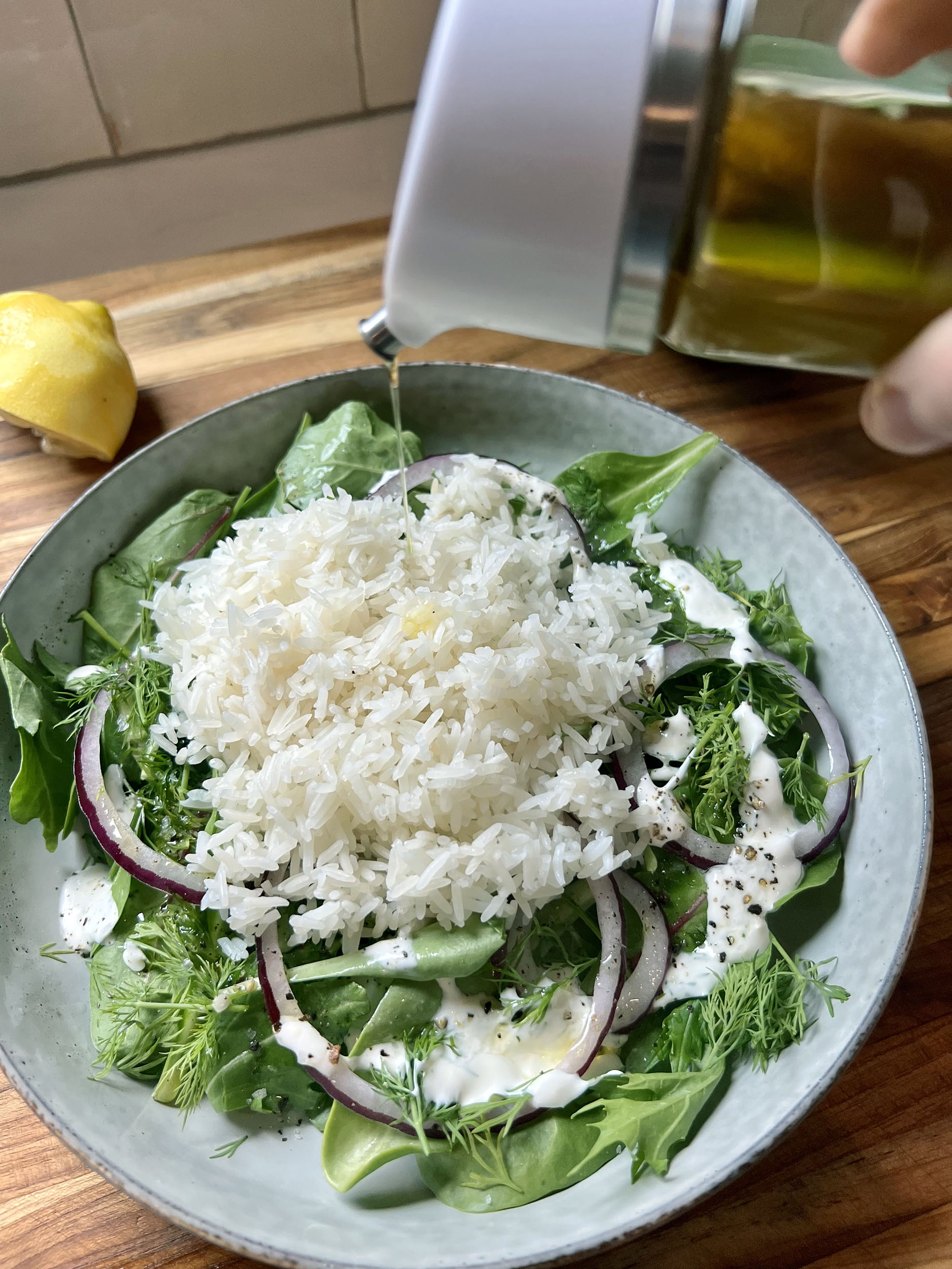 Simple Baked Salmon Rice Bowl » Djalali Cooks